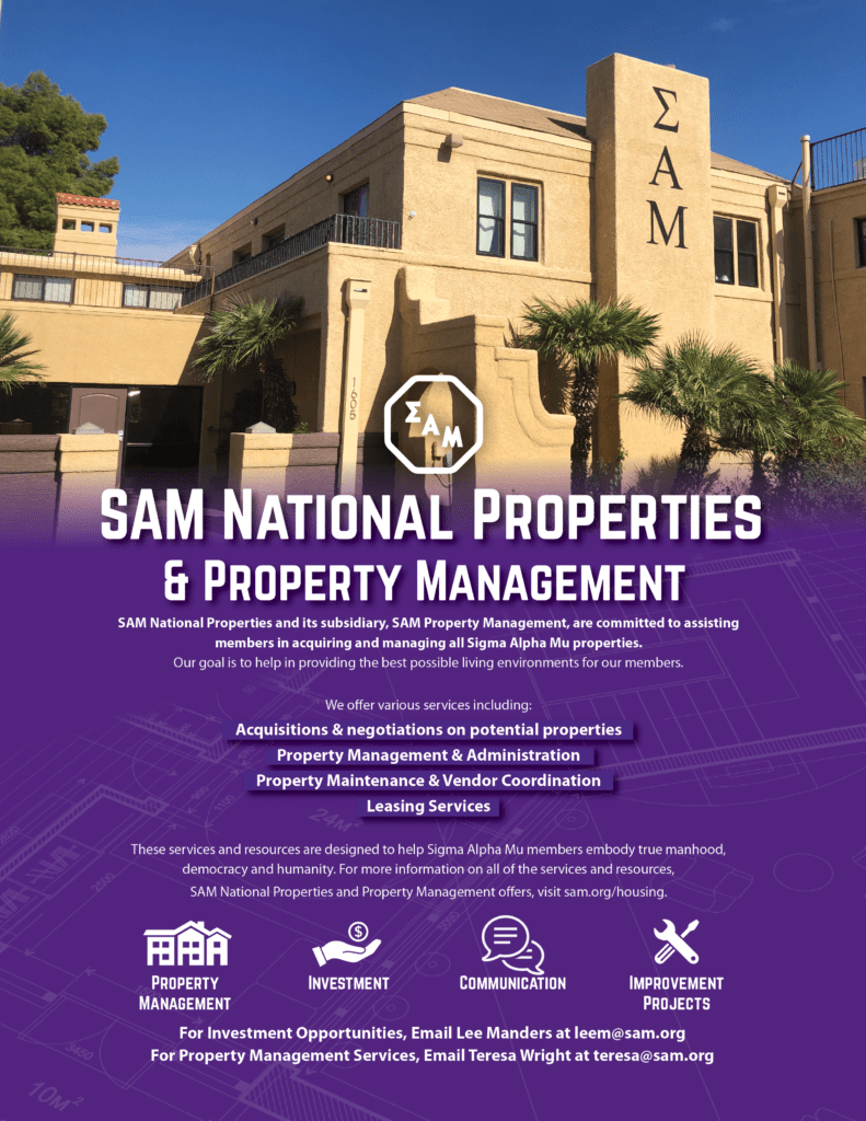 SAM National Properties & Property Management - Sigma Alpha Mu